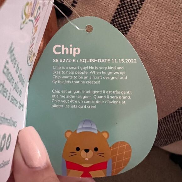 Squishmallows | Toys | Nwt Chip The Beaver Back To School Outfit Squishmallows 8 | Poshmark